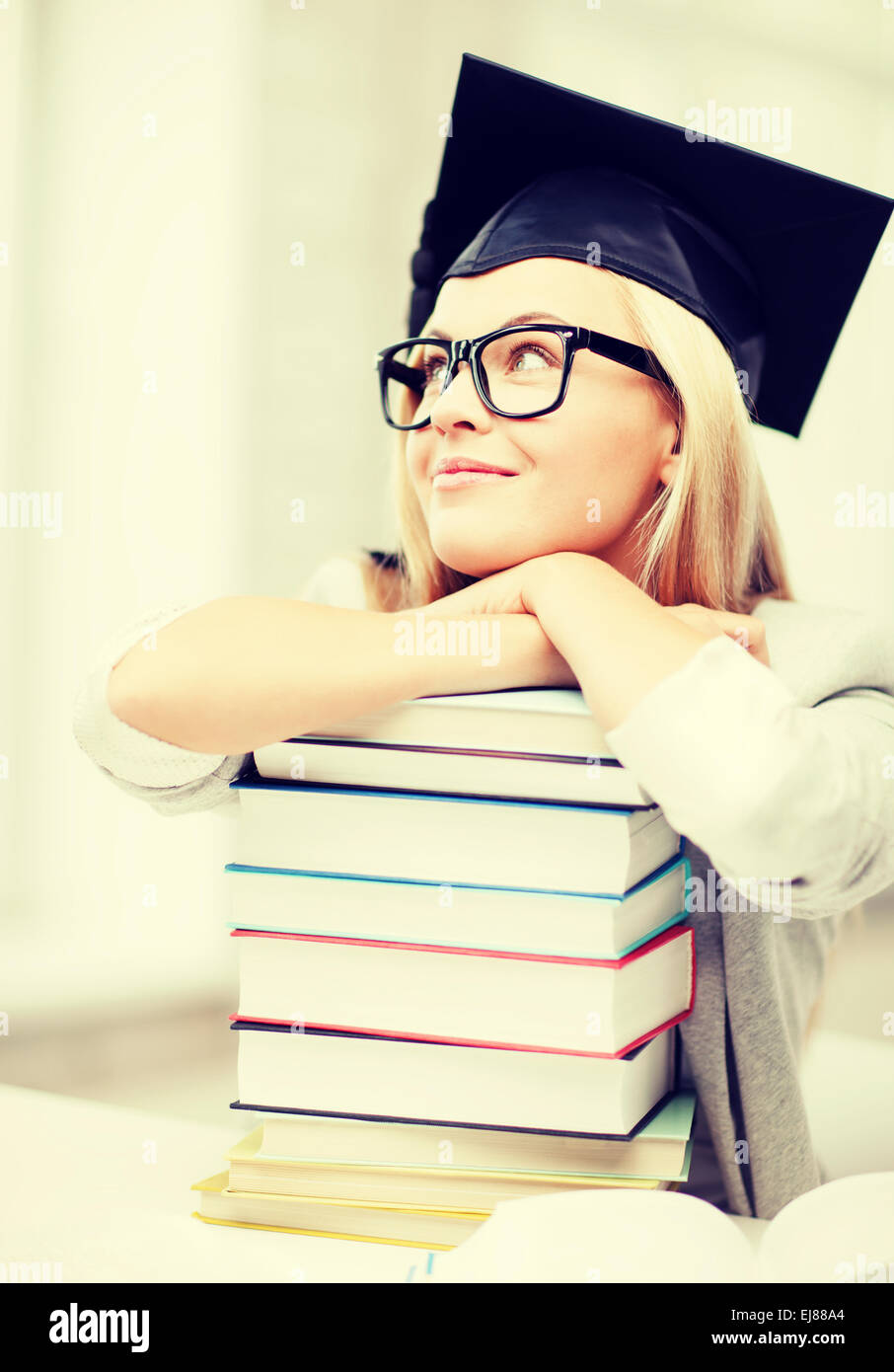 student in graduation cap Stock Photo - Alamy
