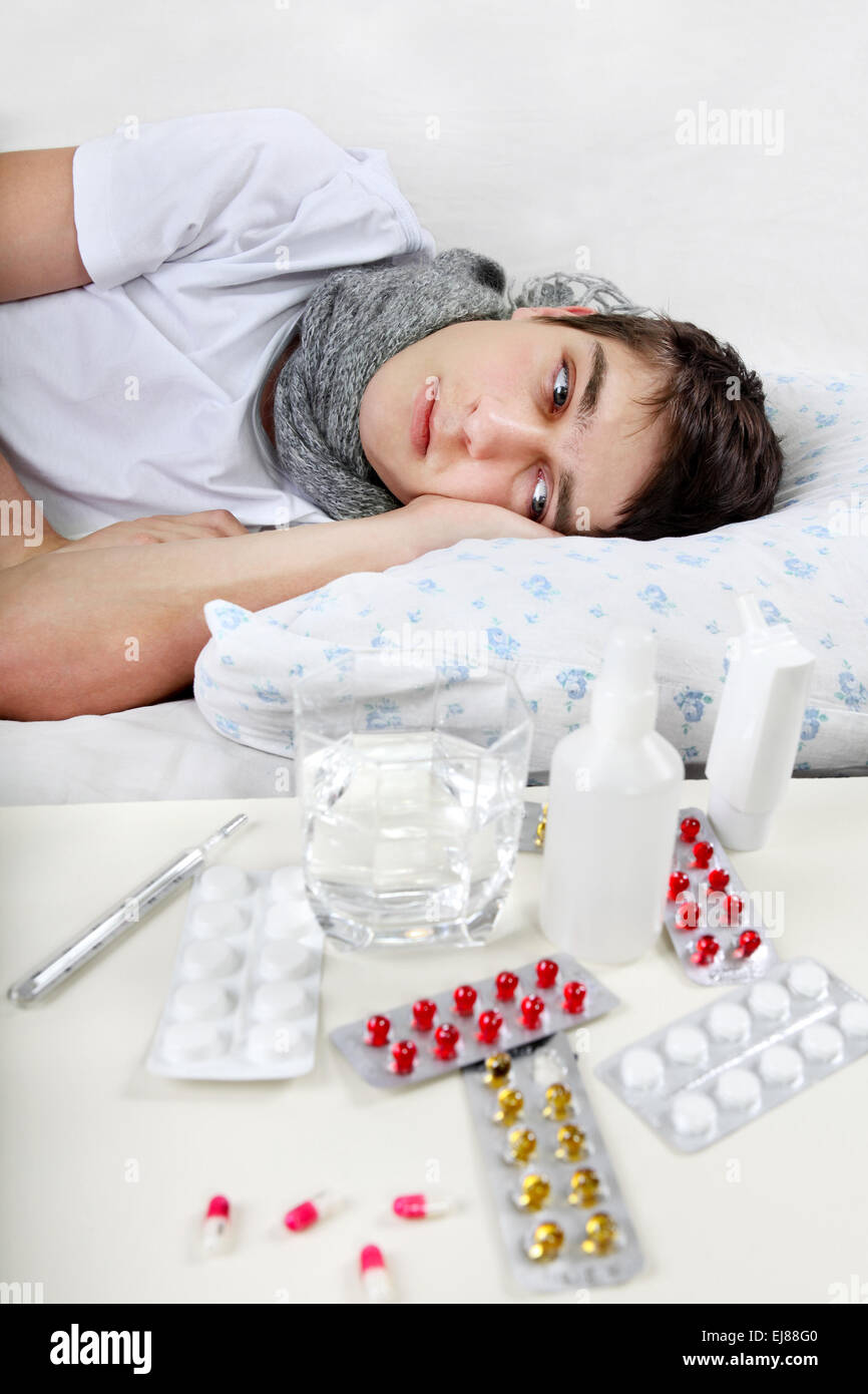 Teenager sick bed hi-res stock photography and images - Alamy