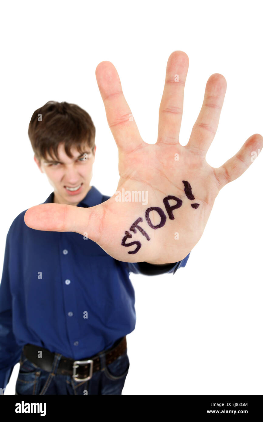 Stop Palm Gesture Stock Photo - Alamy