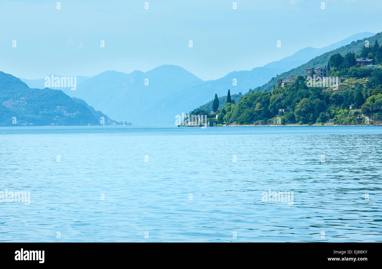 Lake Como (Italy) view from ship Stock Photo - Alamy