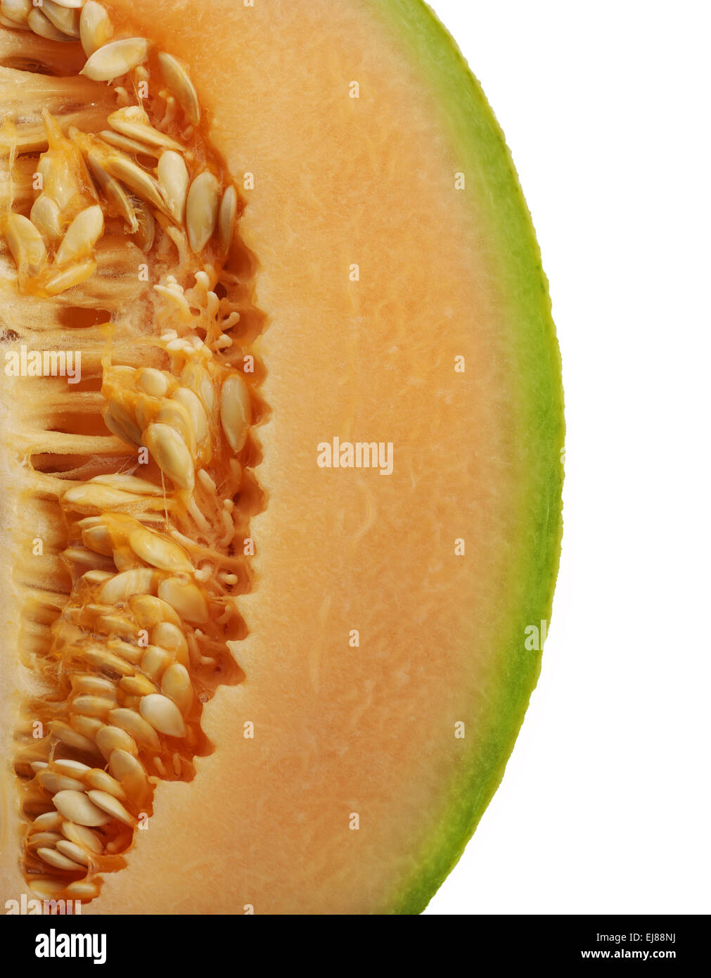Side Of An Orange Honeydew Melon Stock Photo - Alamy