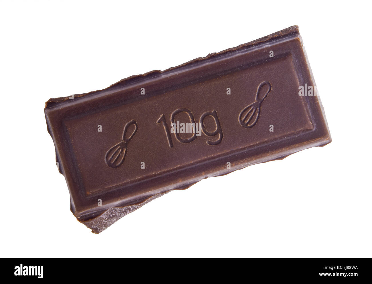 One piece chocolate white background Cut Out Stock Images & Pictures ...