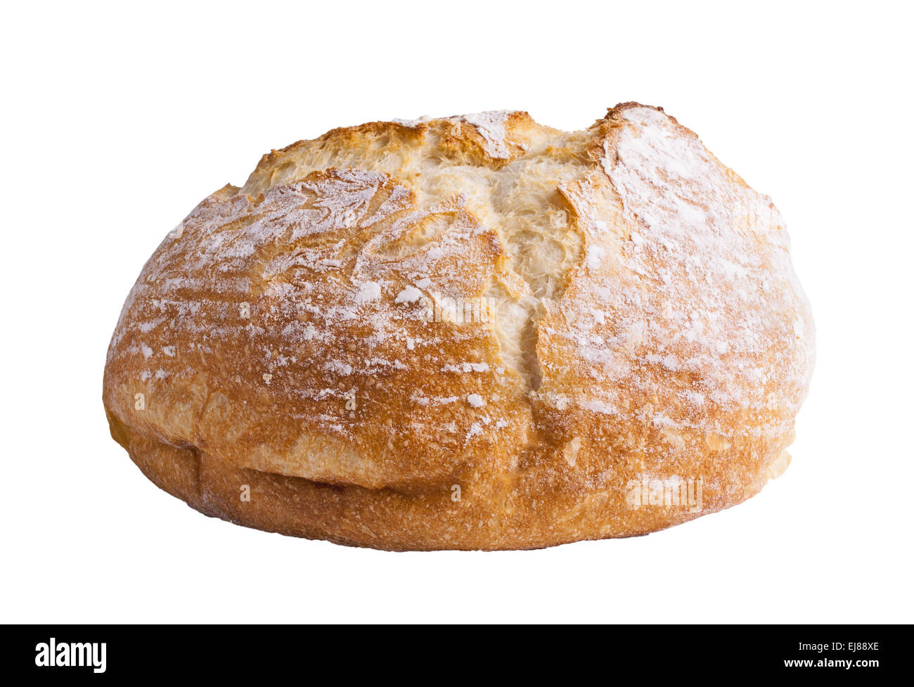 Large loaf of bread isolated on white Stock Photo - Alamy