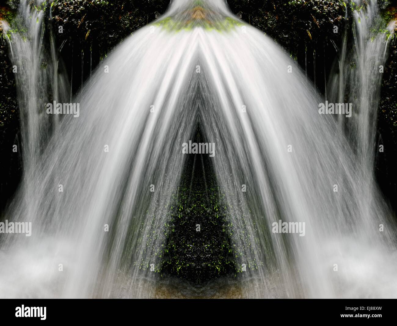 split beam at the waterfall Stock Photo - Alamy