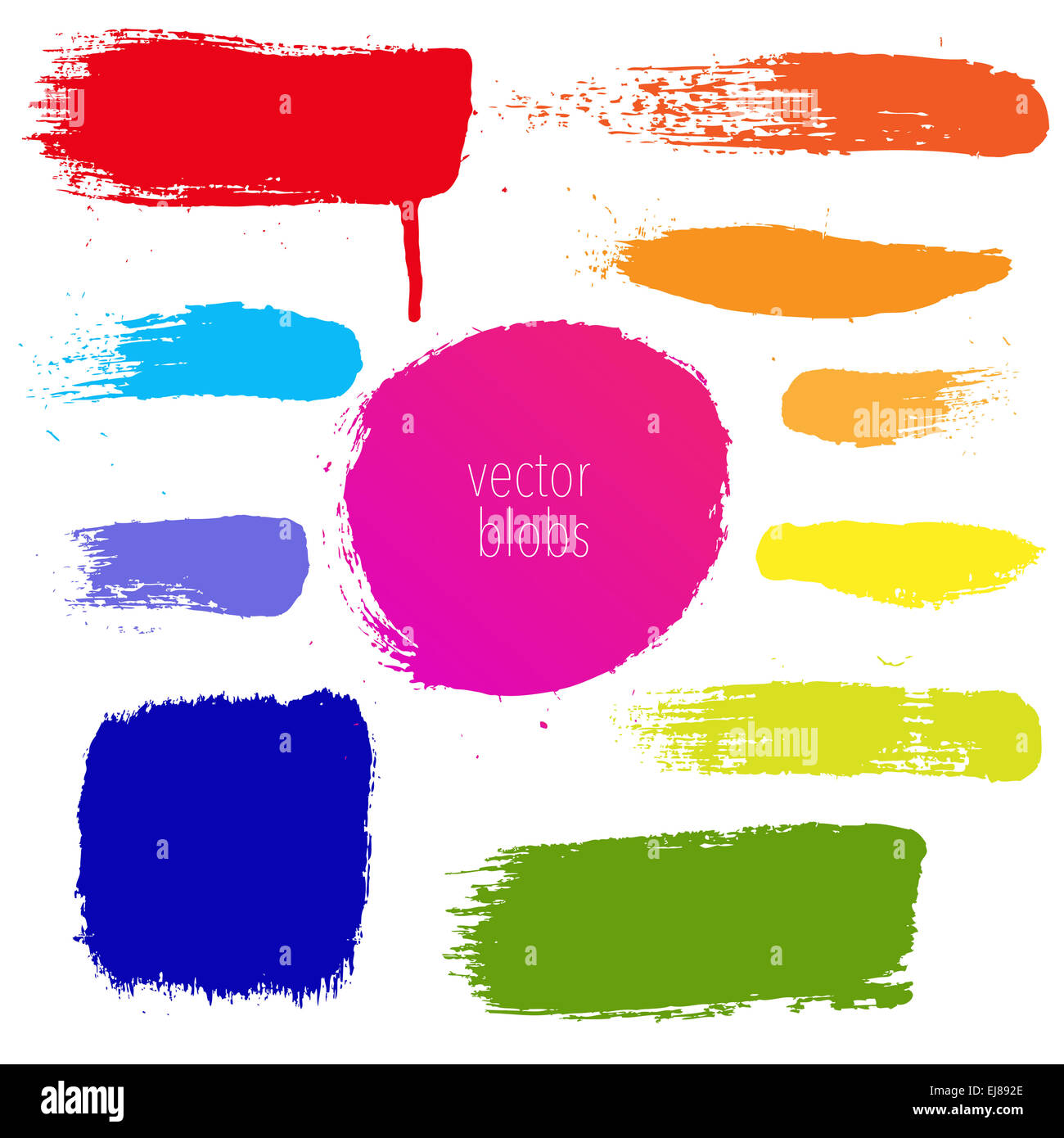 Colorful Blots Set Stock Photo - Alamy