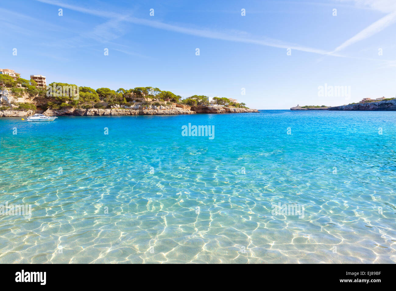Majorca Porto Cristo beach in Manacor of Mallorca Balearic island at ...