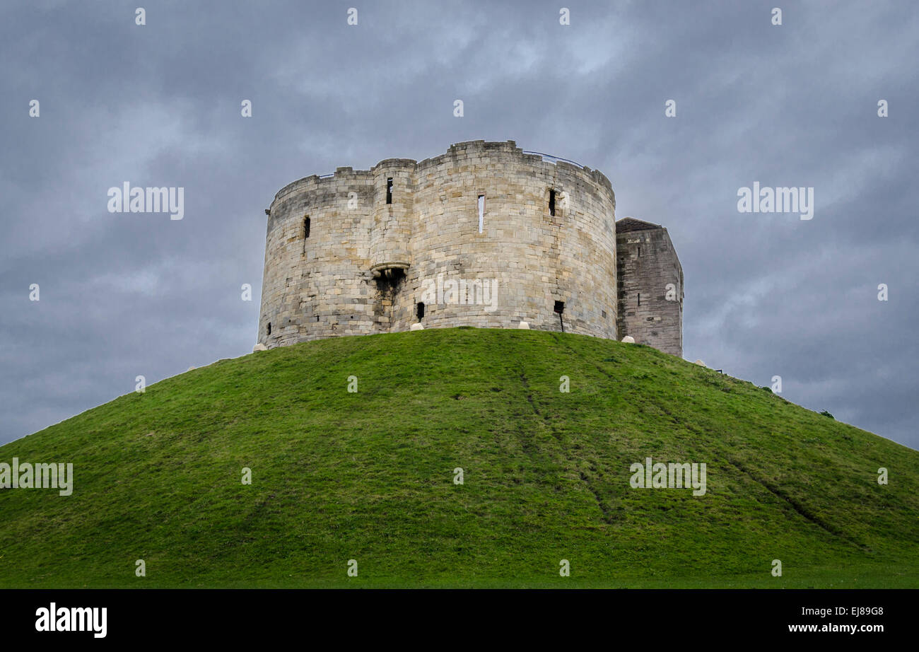Clifford's Tower, Old York Castle Stock Photo - Alamy