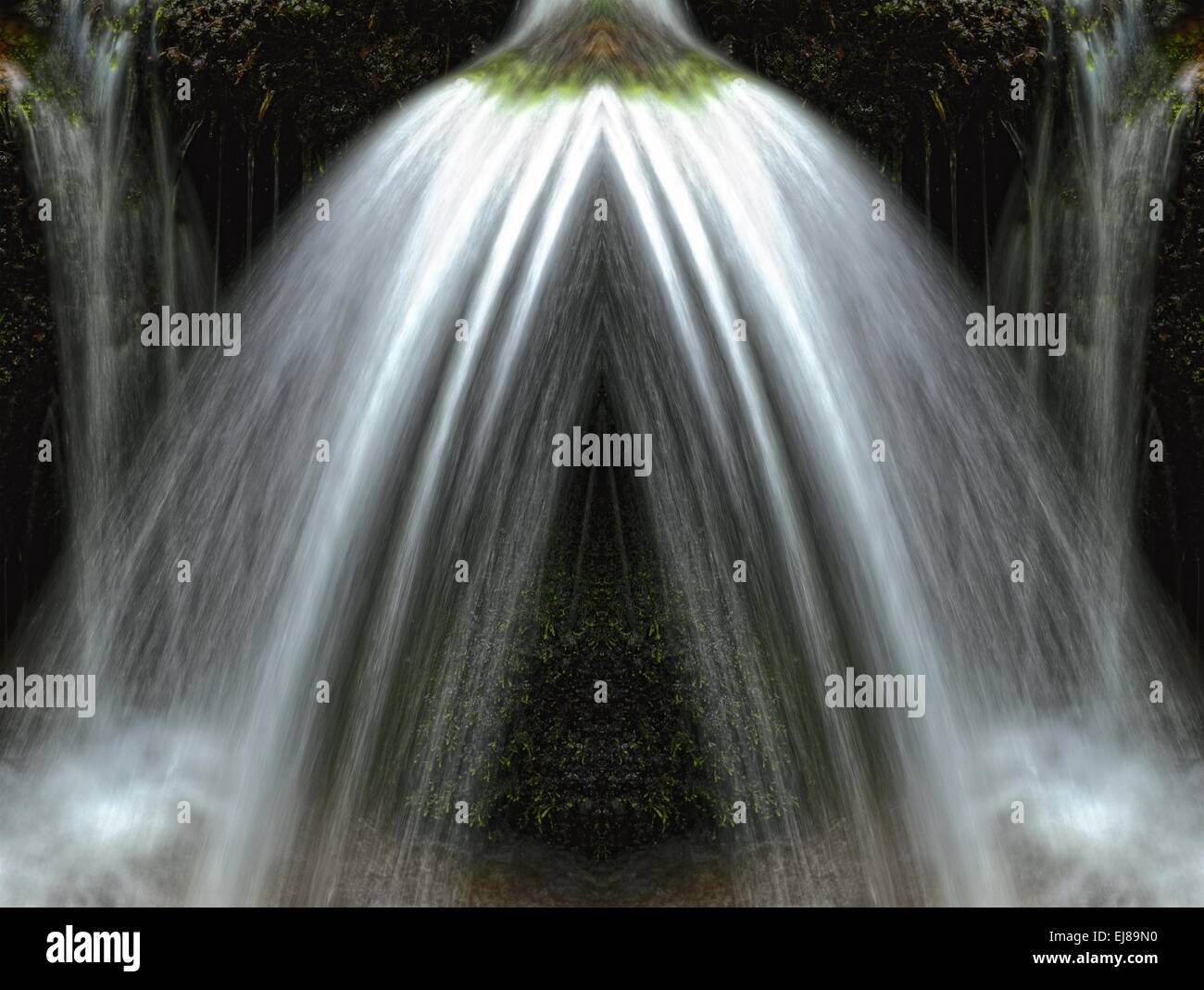 split water jet at the waterfall Stock Photo - Alamy