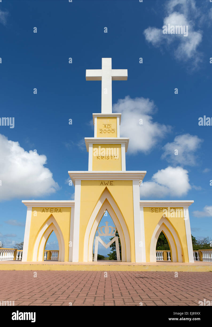 Kristu Cross on Seru Largo on the Island of Bonaire Stock Photo - Alamy
