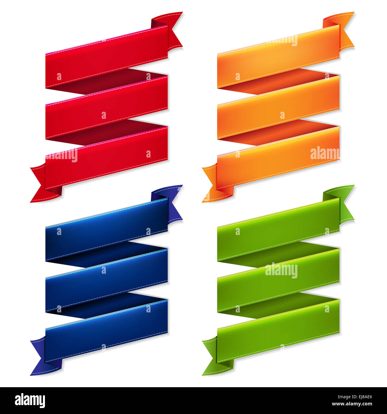 Color Ribbon Banners Set Stock Photo - Alamy