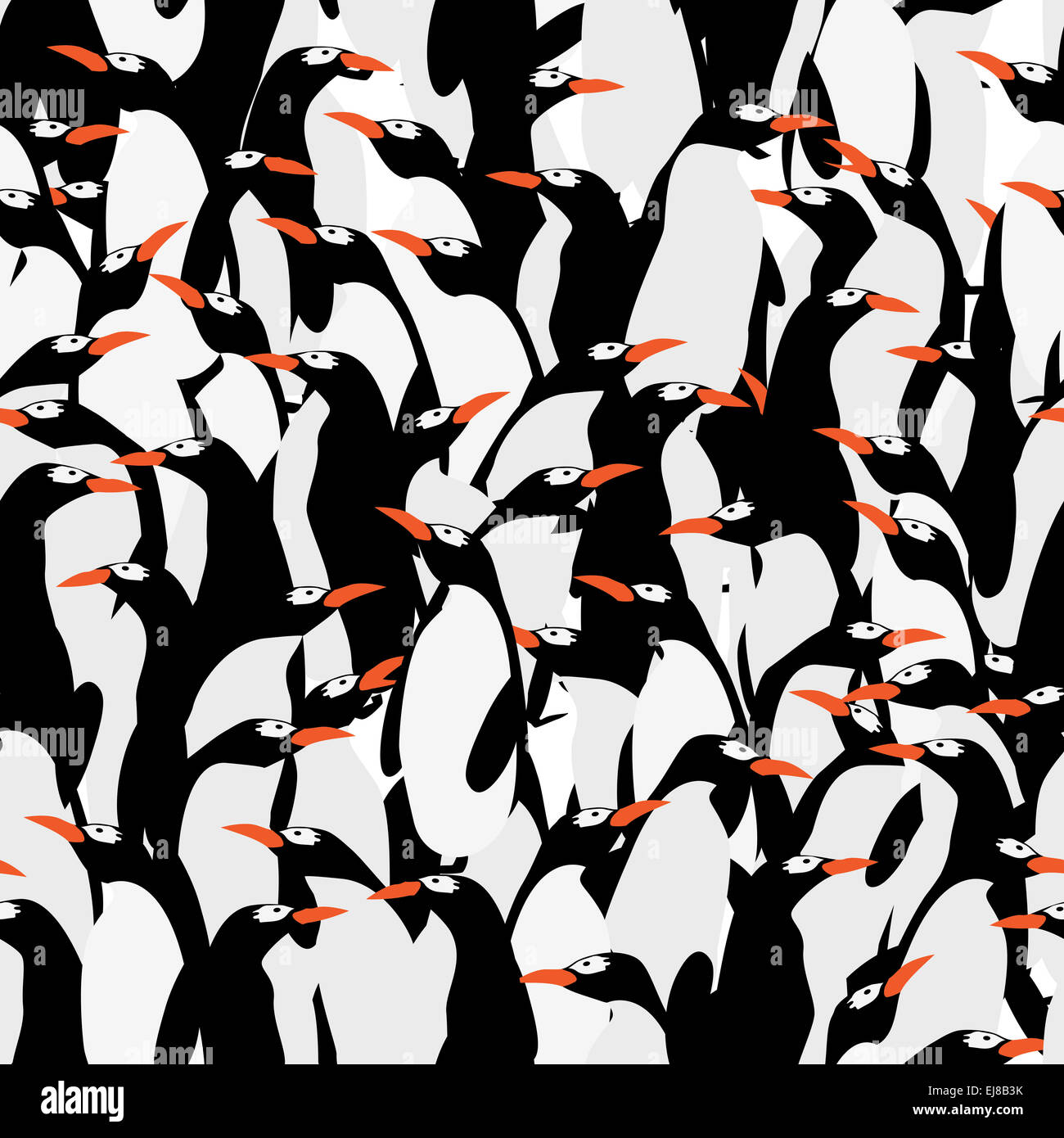 Seamless penguins pattern Stock Photo - Alamy