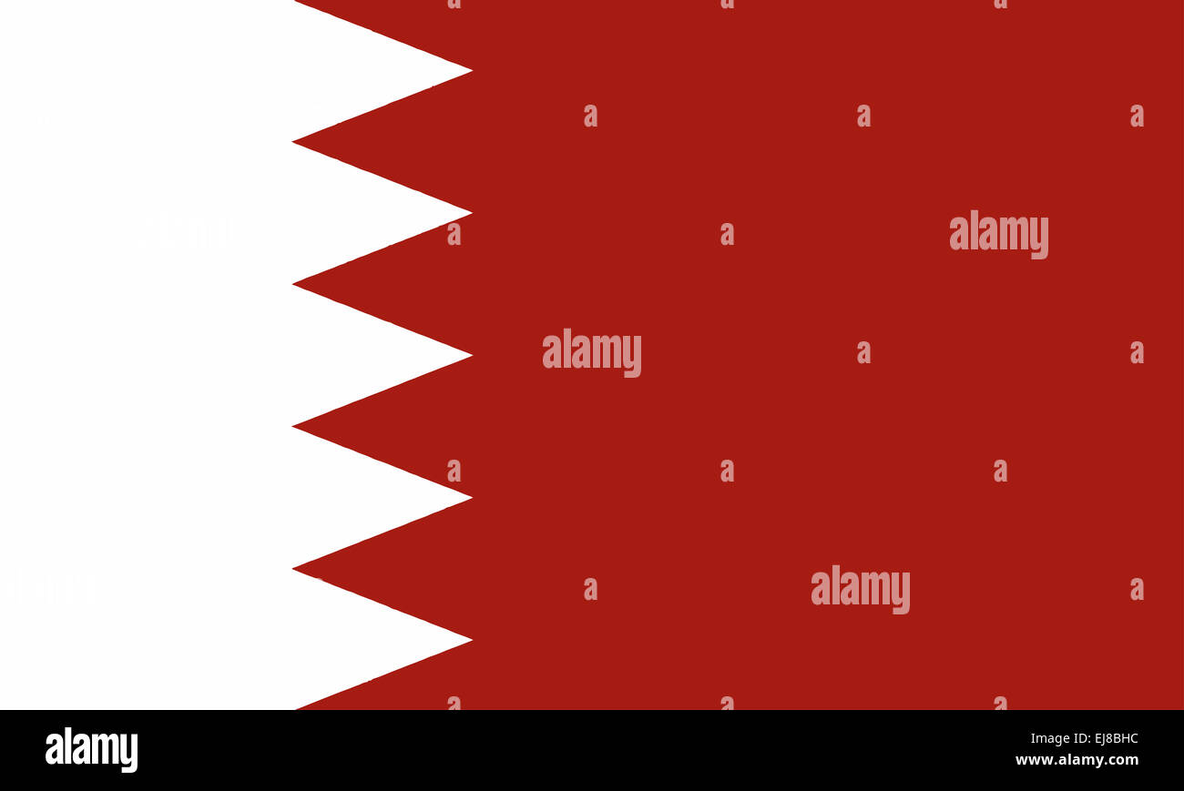 The flag of the Arab League country of Bahrain Stock Photo - Alamy