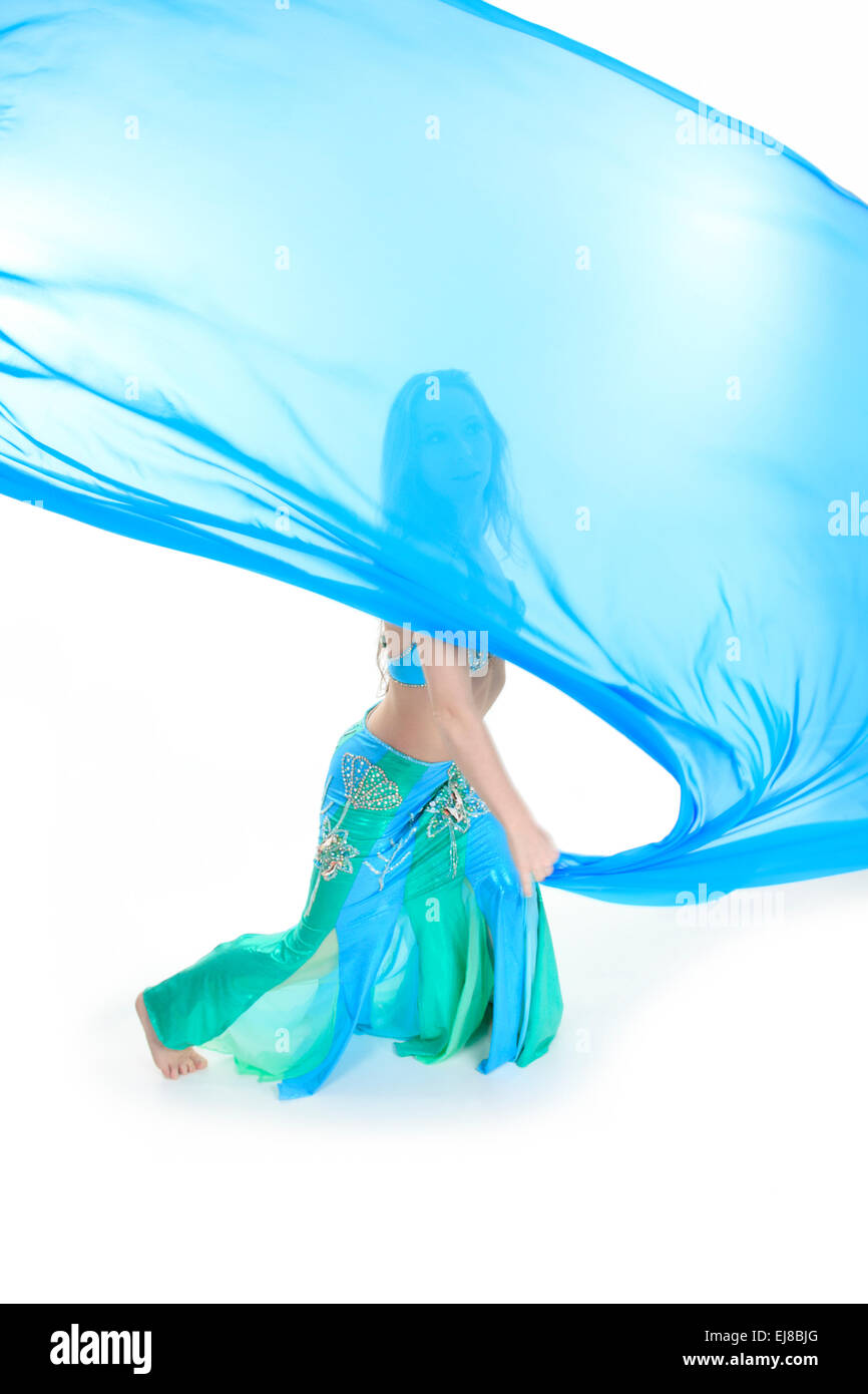 A belly dancer over a white background Stock Photo - Alamy