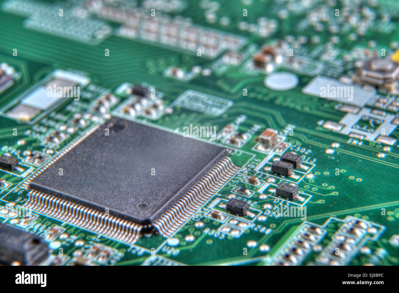 green circuit board Stock Photo - Alamy