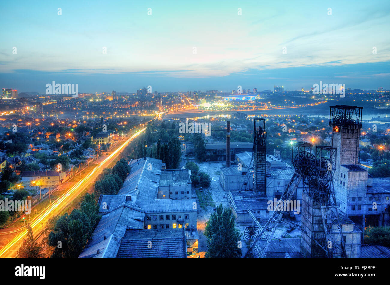 Night urban landscape Stock Photo - Alamy