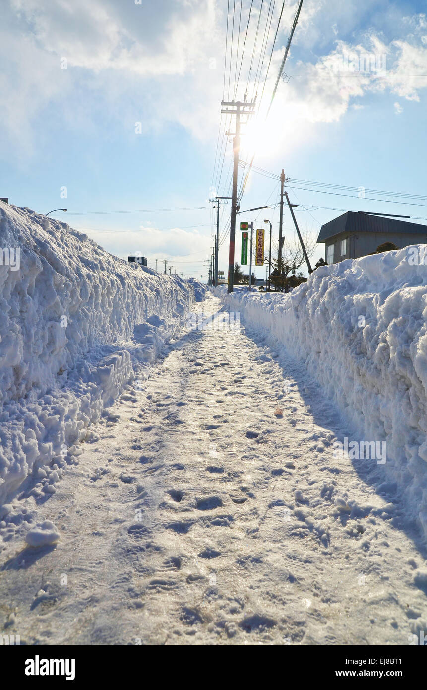 A Snowy Path Stock Photo - Alamy