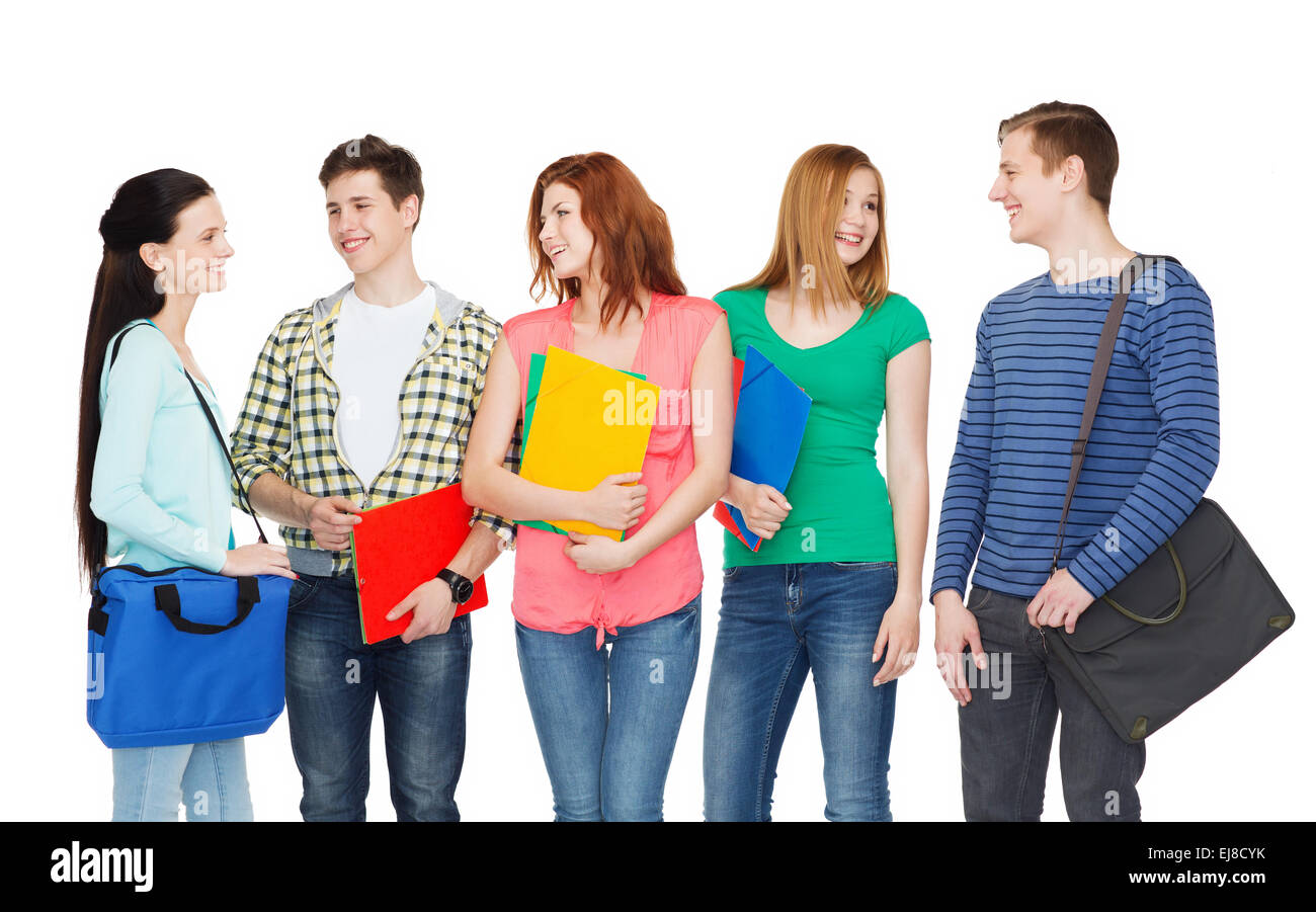 group of smiling students standing Stock Photo - Alamy