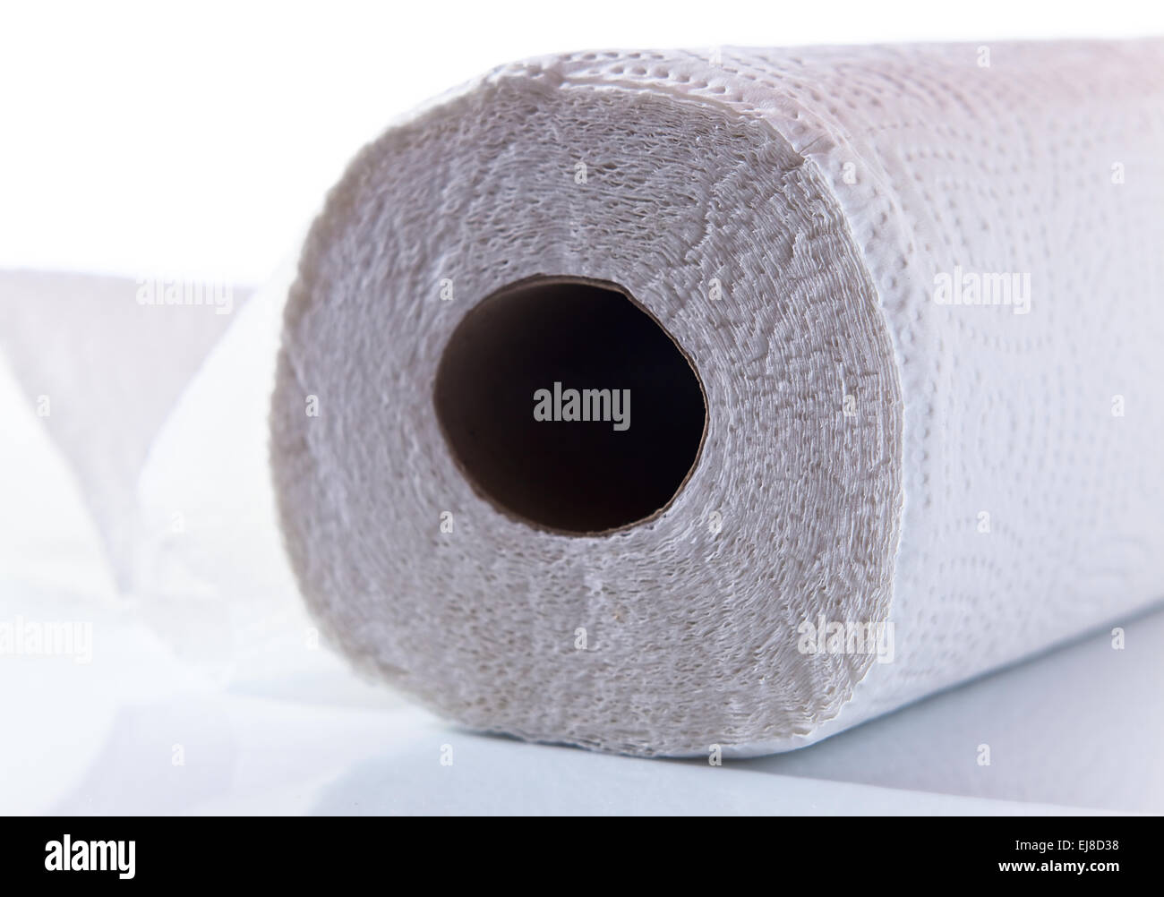 white paper towel on white reflective background Stock Photo - Alamy