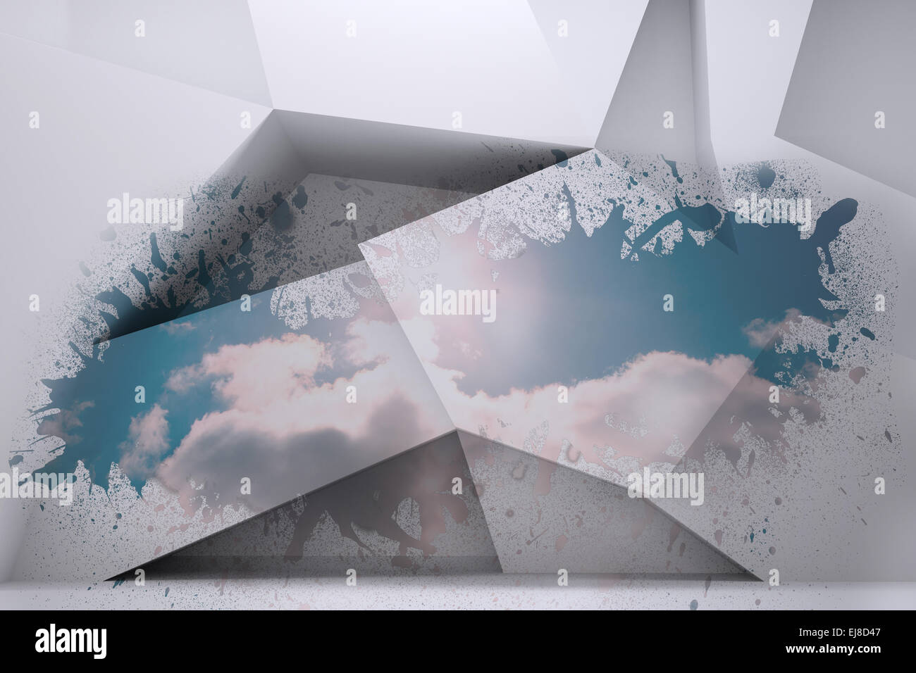 Splash showing cloudy sky Stock Photo - Alamy