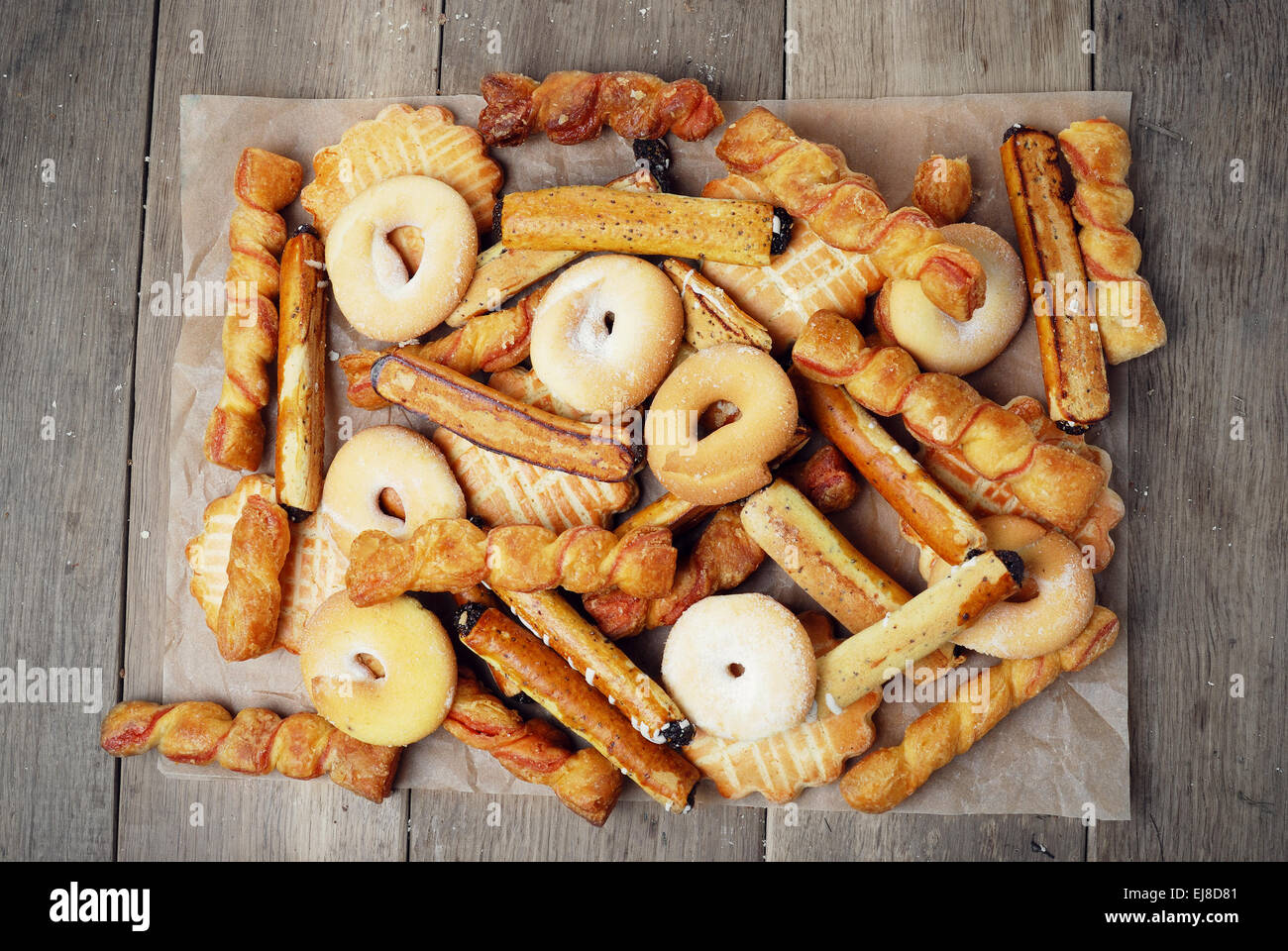 Group of sweet tasty cookies Stock Photo - Alamy