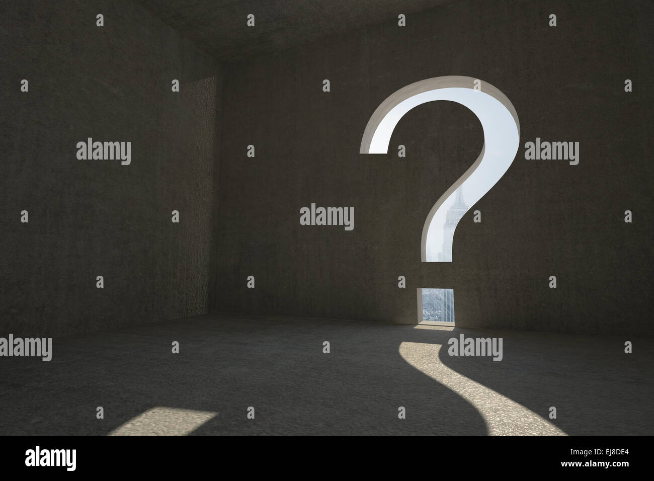 Question mark door in dark hi-res stock photography and images - Alamy