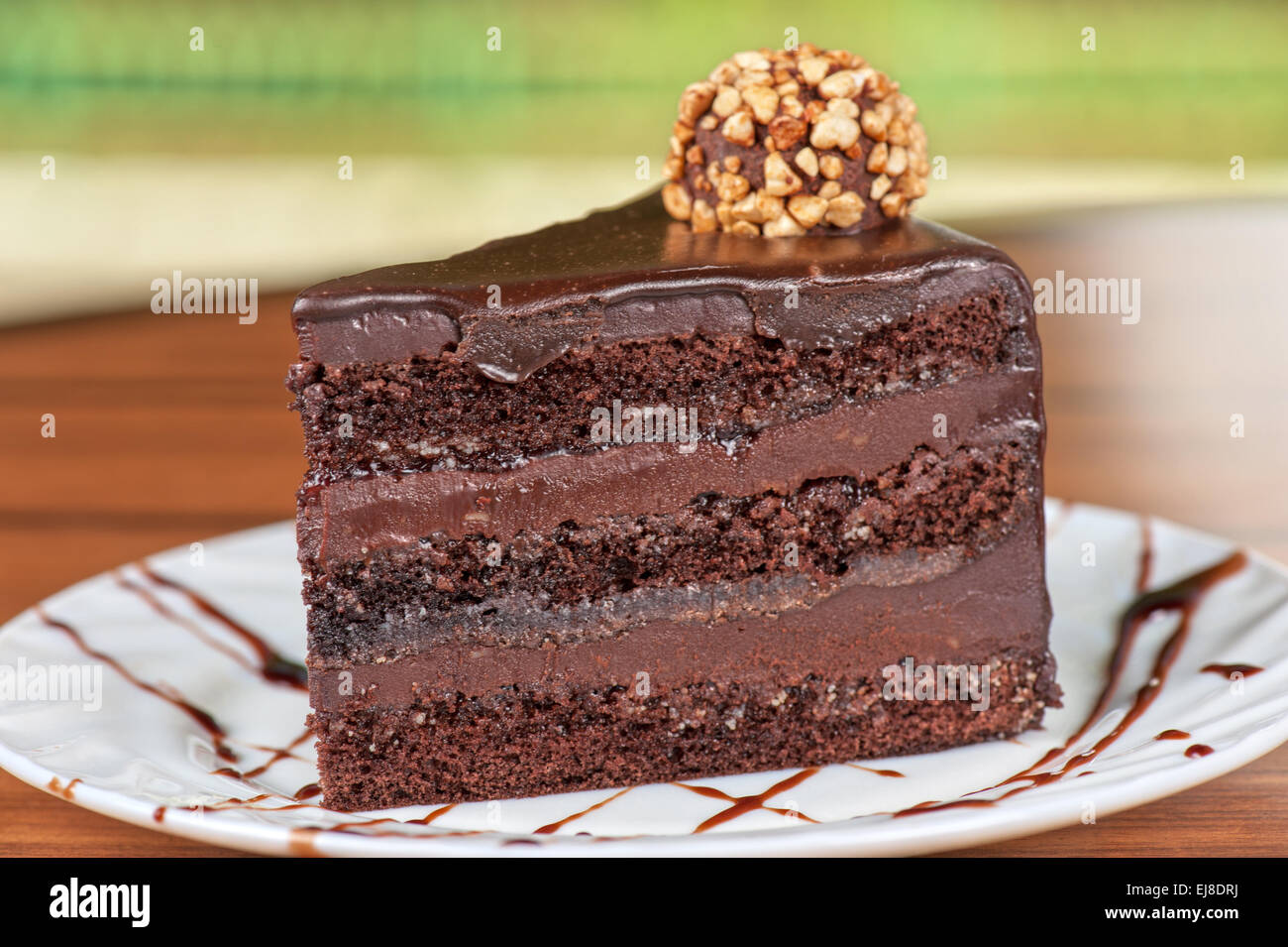 chocolate cake piece Stock Photo - Alamy