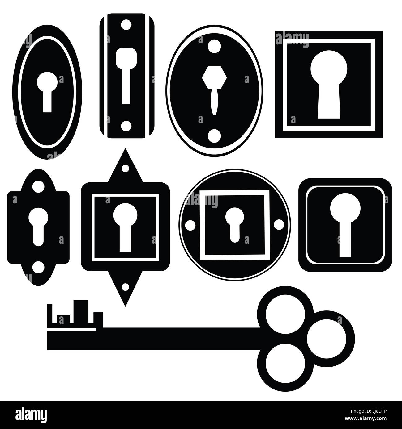 key and keyholes Stock Photo - Alamy