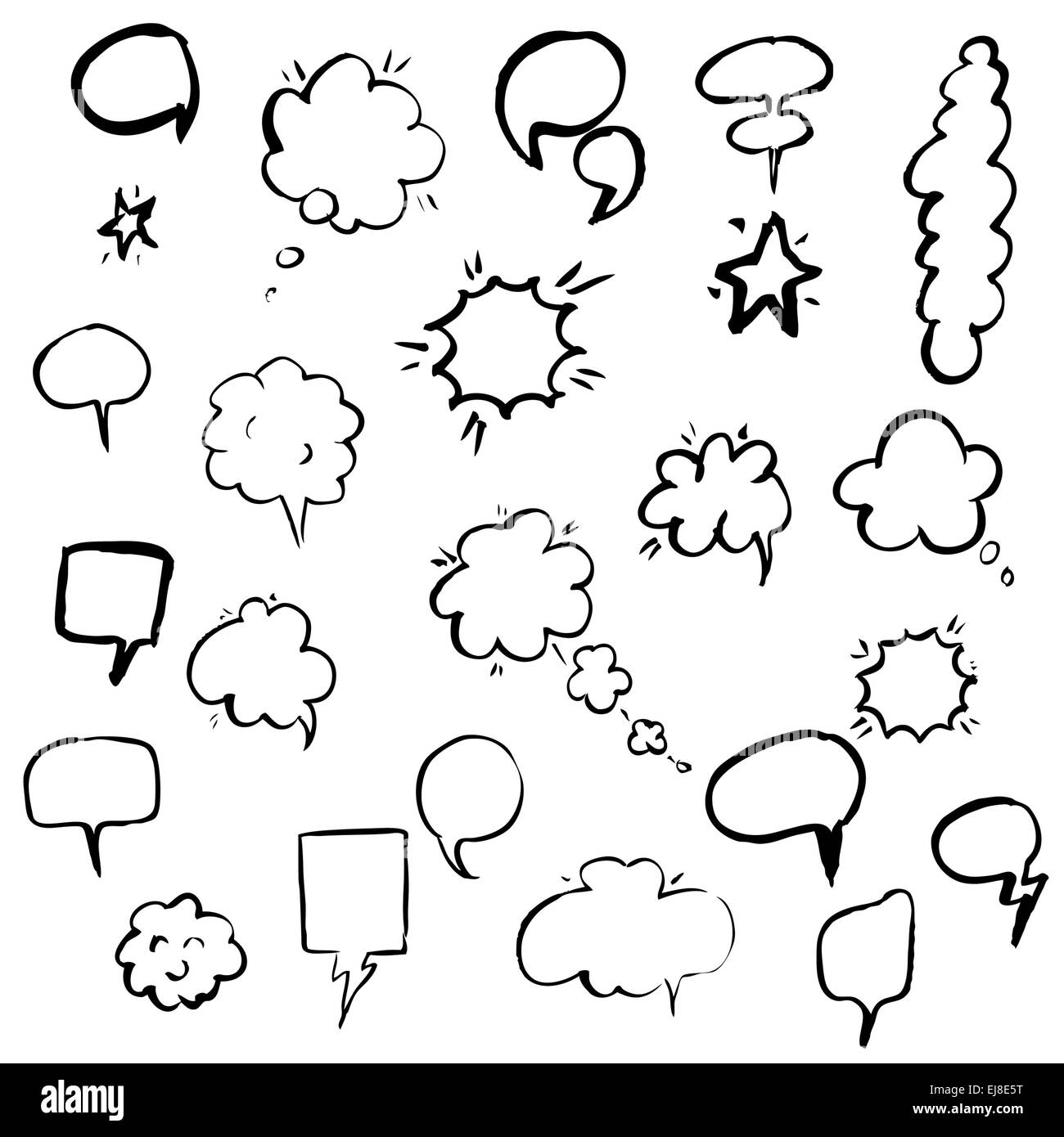 Set bubble hand draw hi-res stock photography and images - Alamy