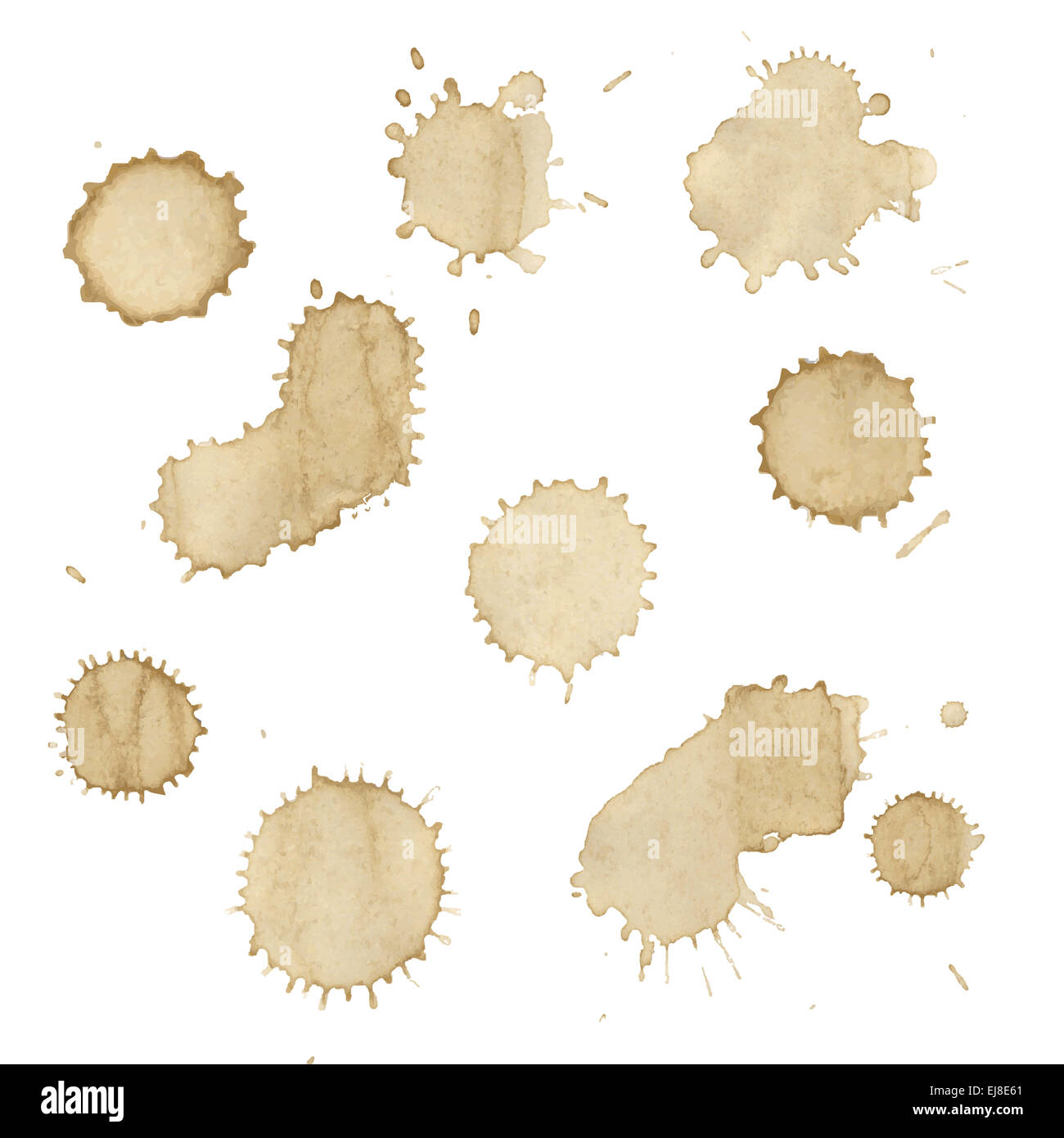Coffee Stains Set Stock Photo - Alamy