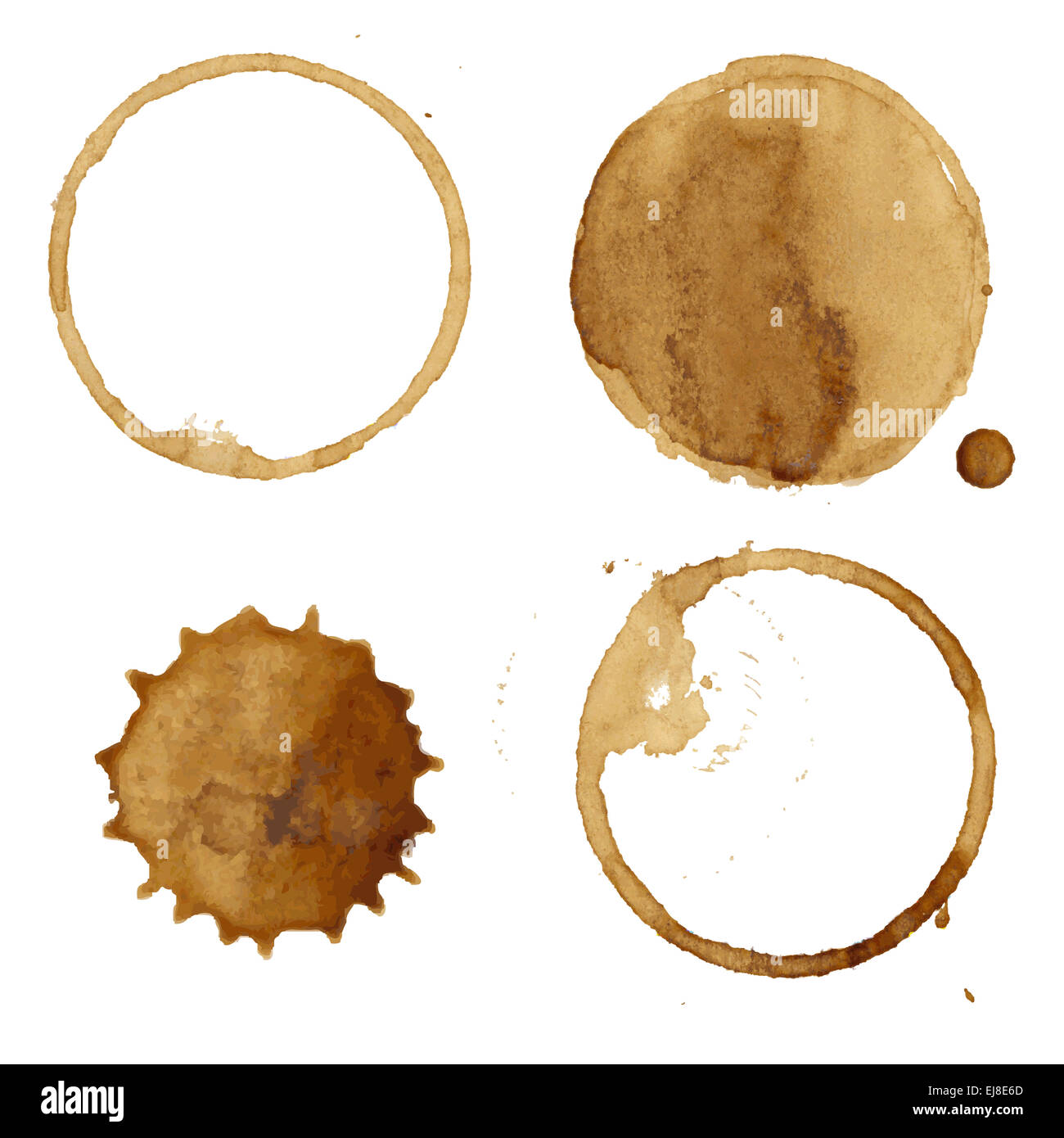 Vector coffee stains hi-res stock photography and images - Alamy