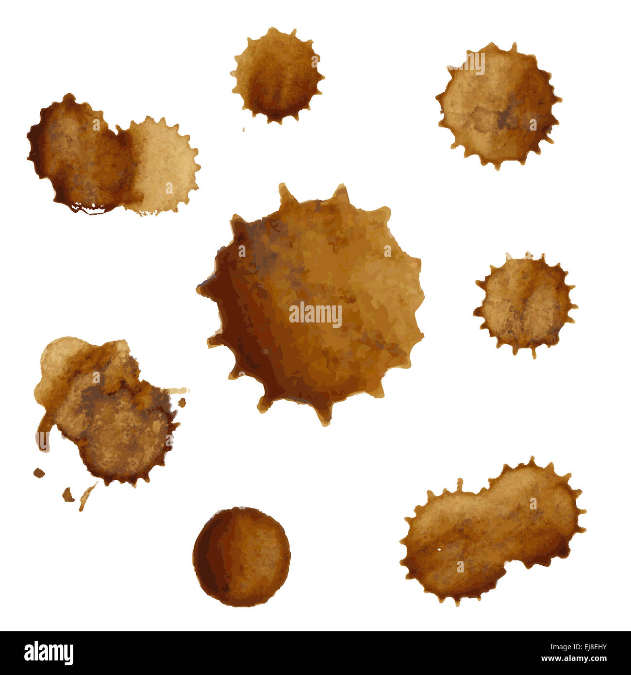 Coffee Stains Big Set Stock Photo - Alamy