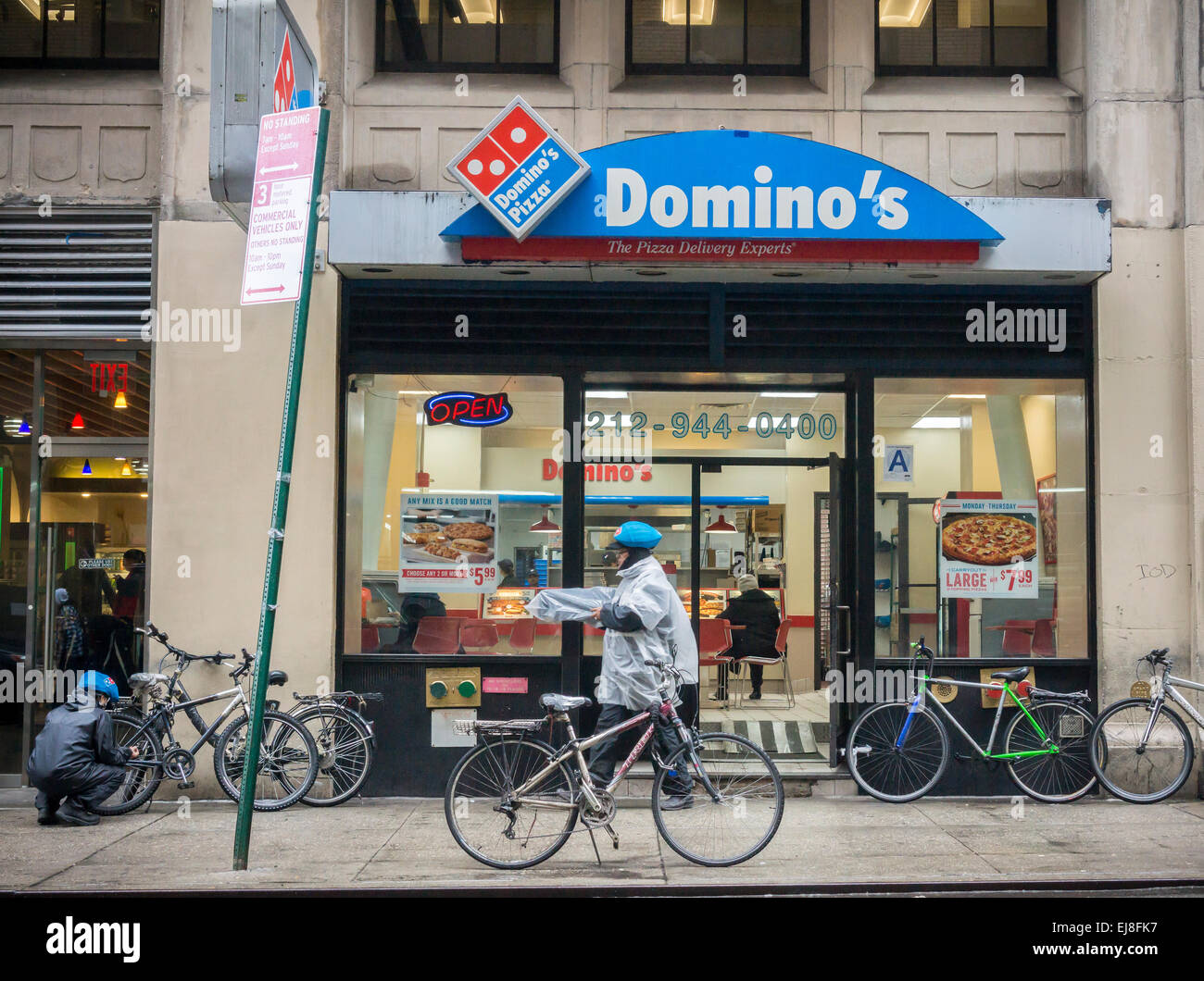 A franchise of the popular Domino's Pizza chain in New York on Saturday ...