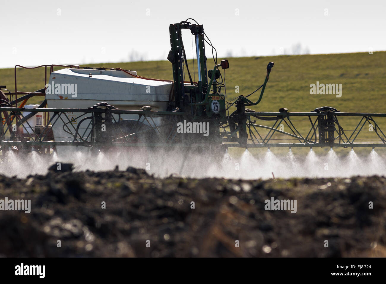 Field sprayer in use Stock Photo - Alamy