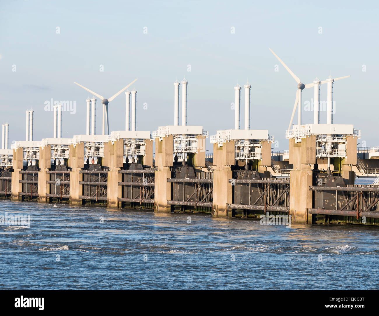 the deltaworks in holland at the Oosterschelde river to protect holland ...