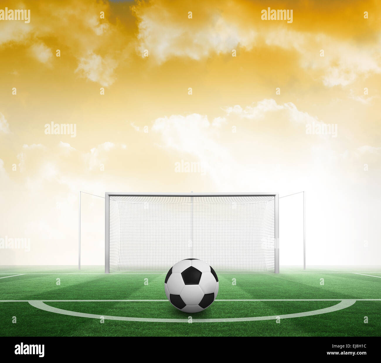 Black and white football Stock Photo - Alamy