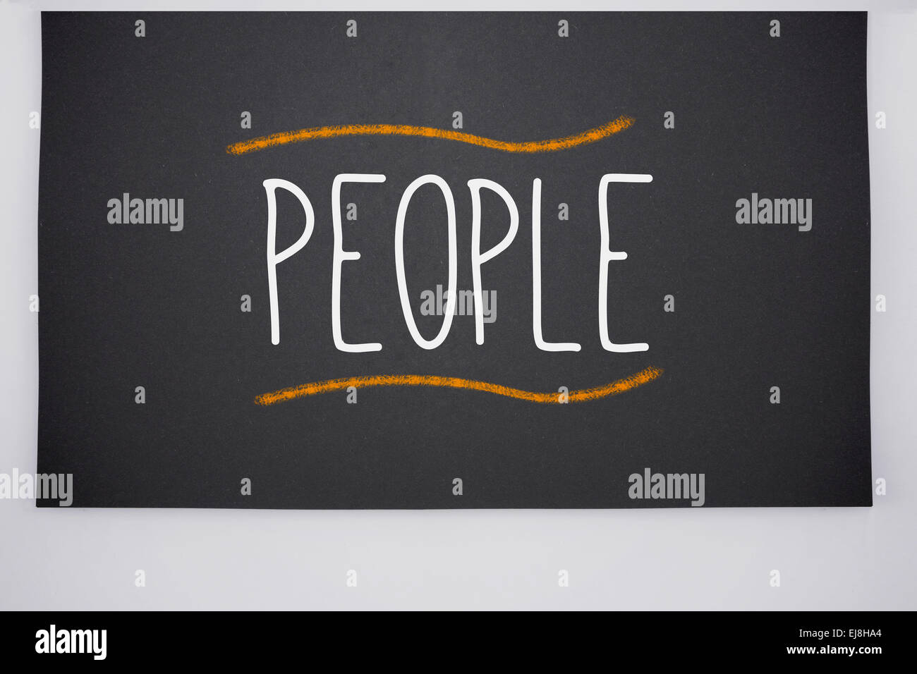 People written on big blackboard Stock Photo - Alamy
