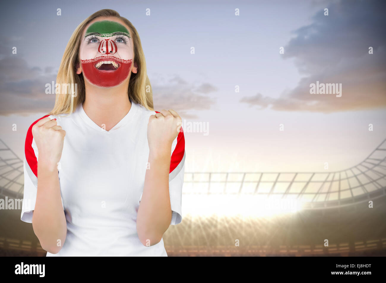 Soccer fan face paint world cup hi-res stock photography and images - Alamy