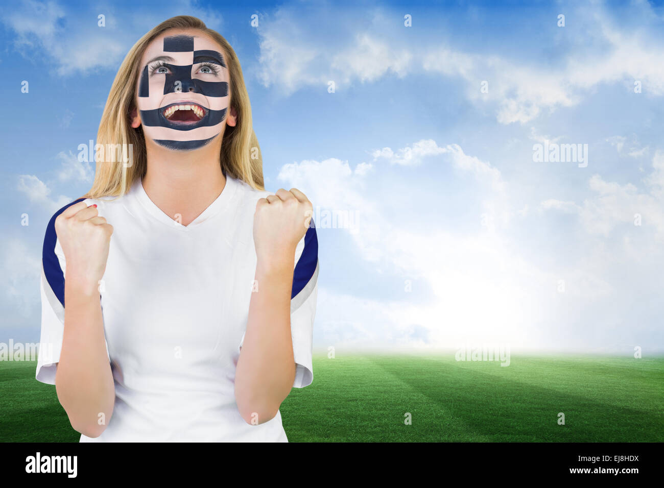 Soccer fan face paint world cup hi-res stock photography and images - Alamy