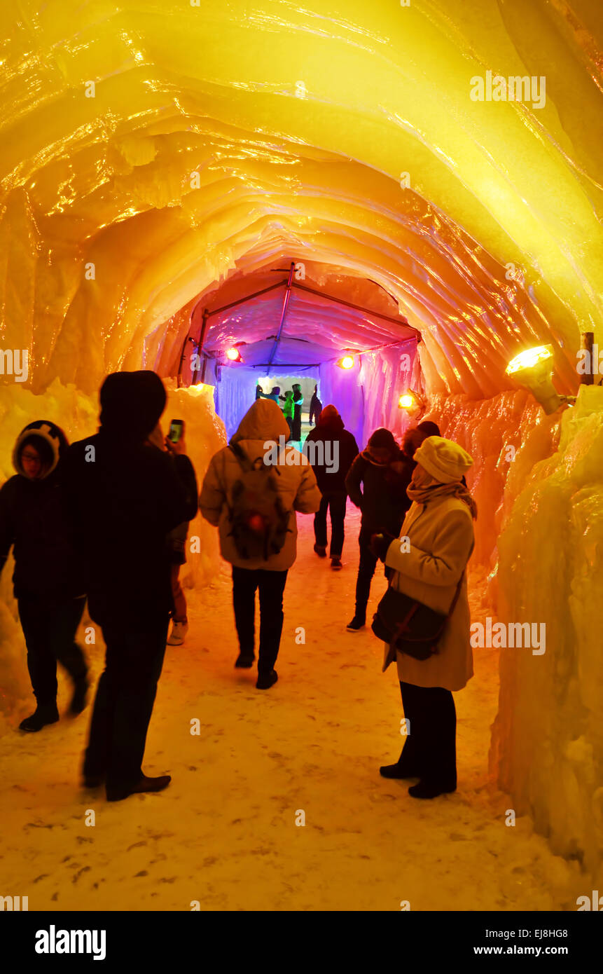 Rainbow Ice Tunnel Stock Photo - Alamy