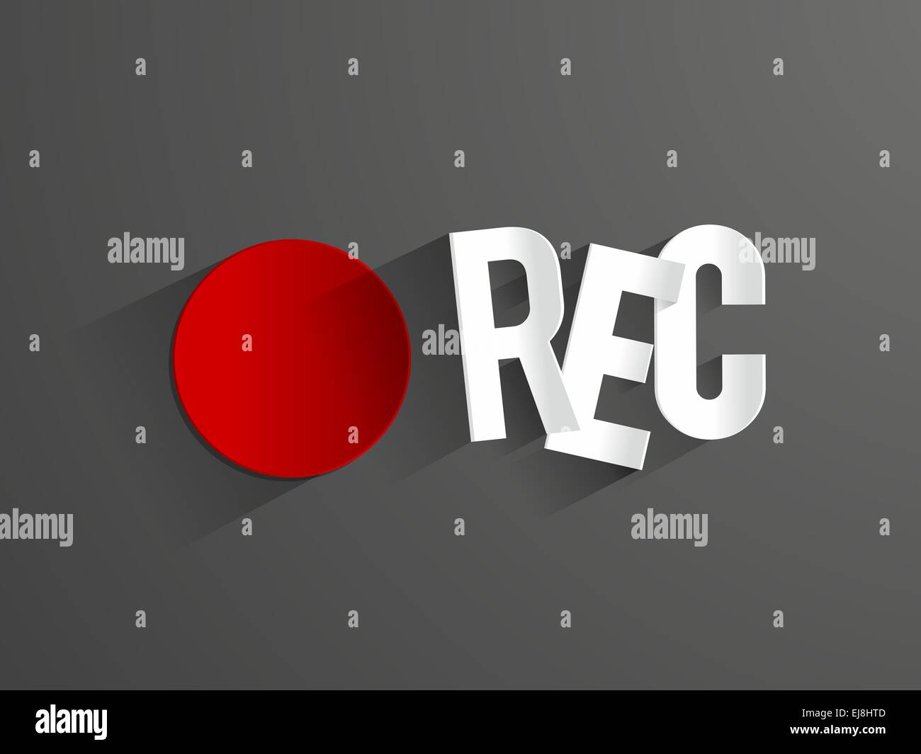 Red rec icon hi-res stock photography and images - Alamy
