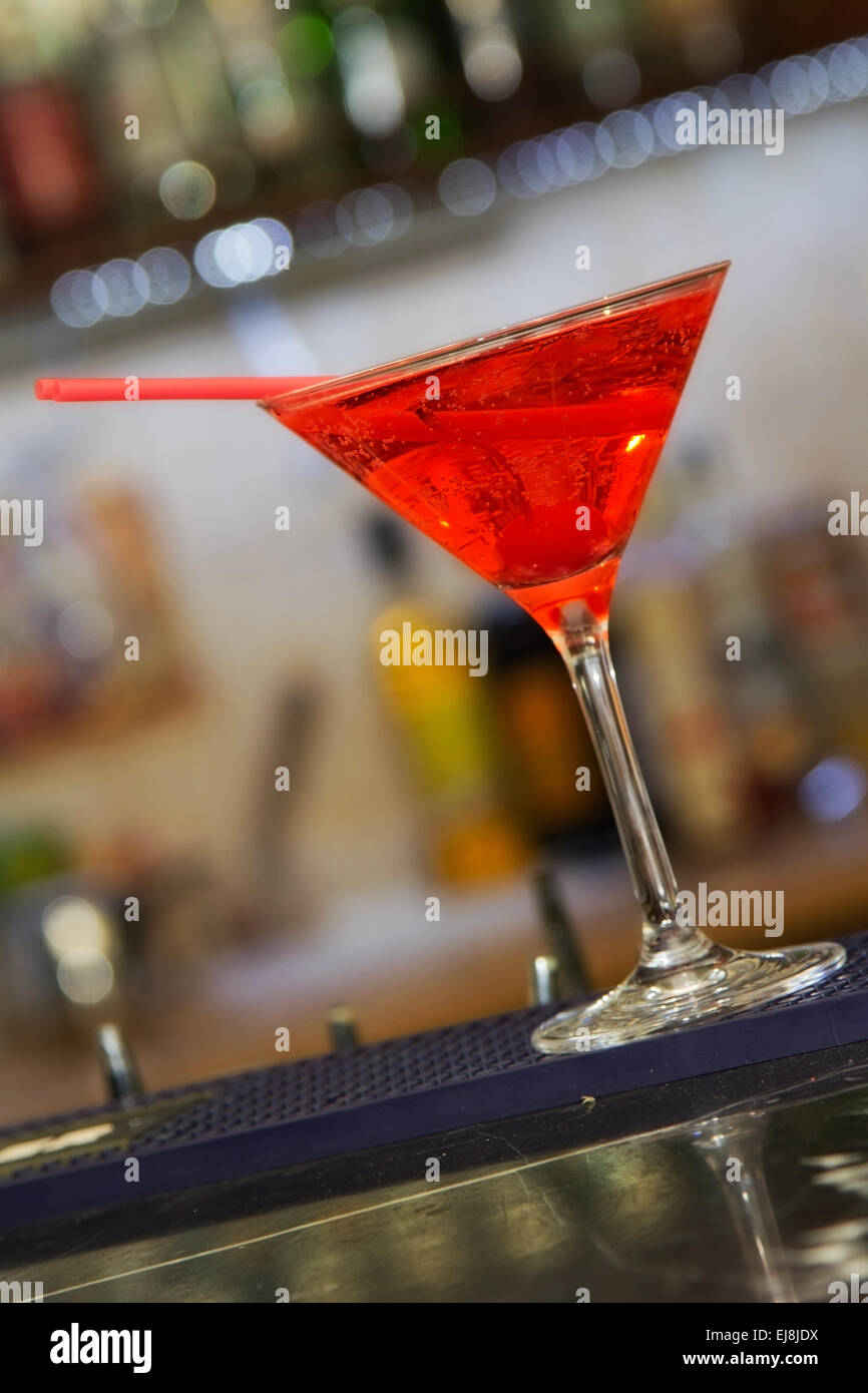 alcohol drinks on bar. cocktail Stock Photo - Alamy