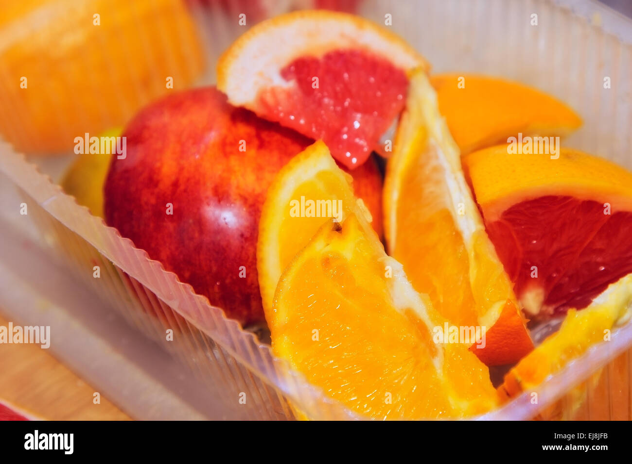 cutting fruits in box. prepared food Stock Photo - Alamy