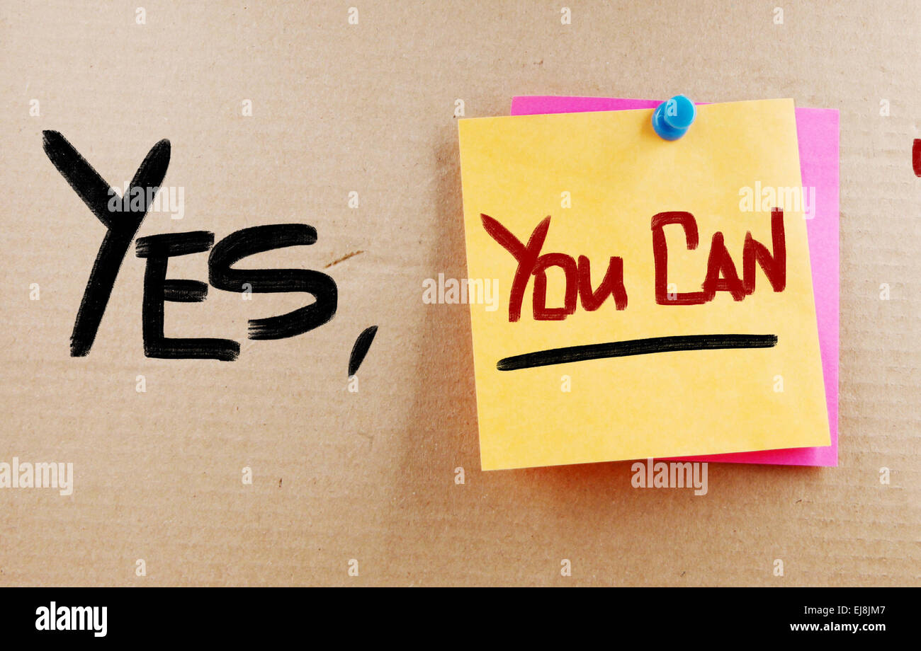 Yes You Can Concept Stock Photo - Alamy