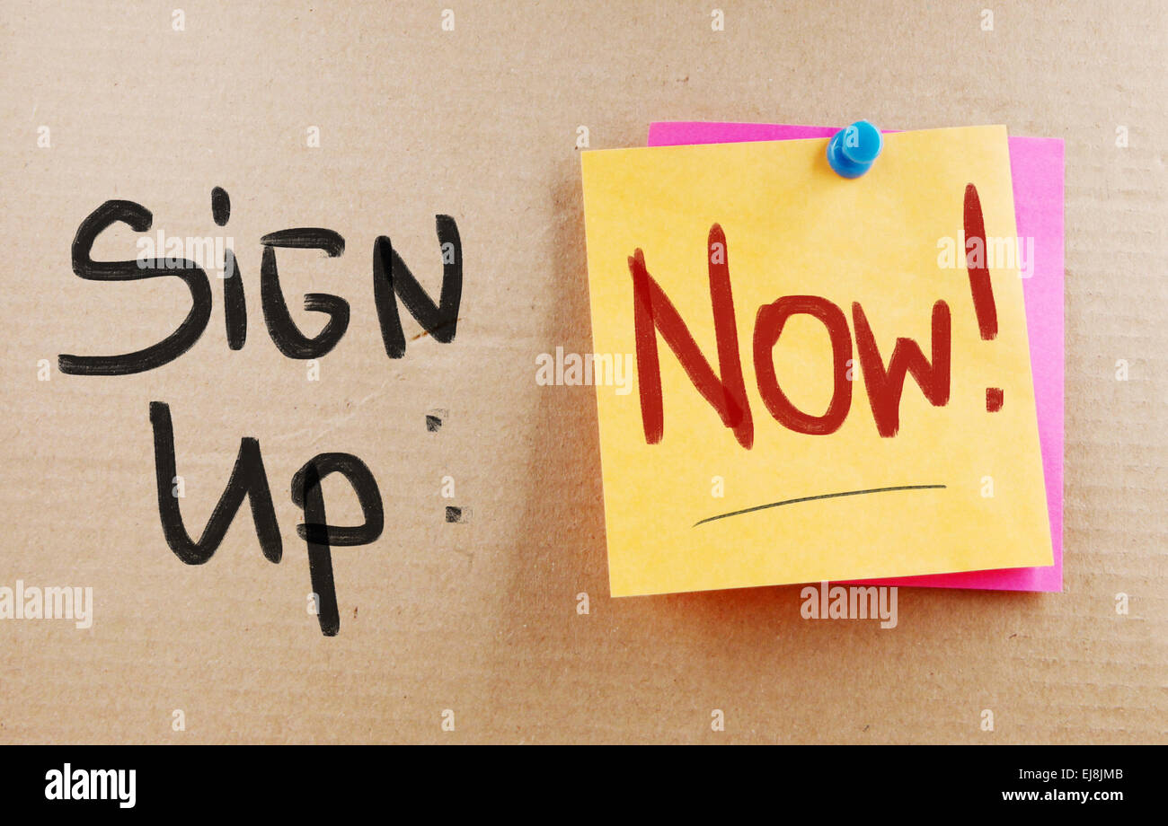 Enroll here sign hi-res stock photography and images - Alamy