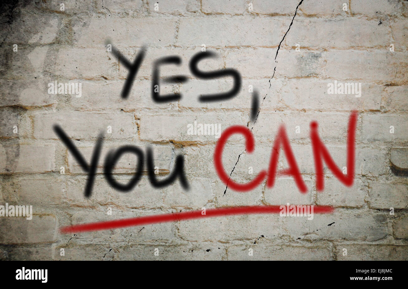 Yes You Can Concept Stock Photo - Alamy