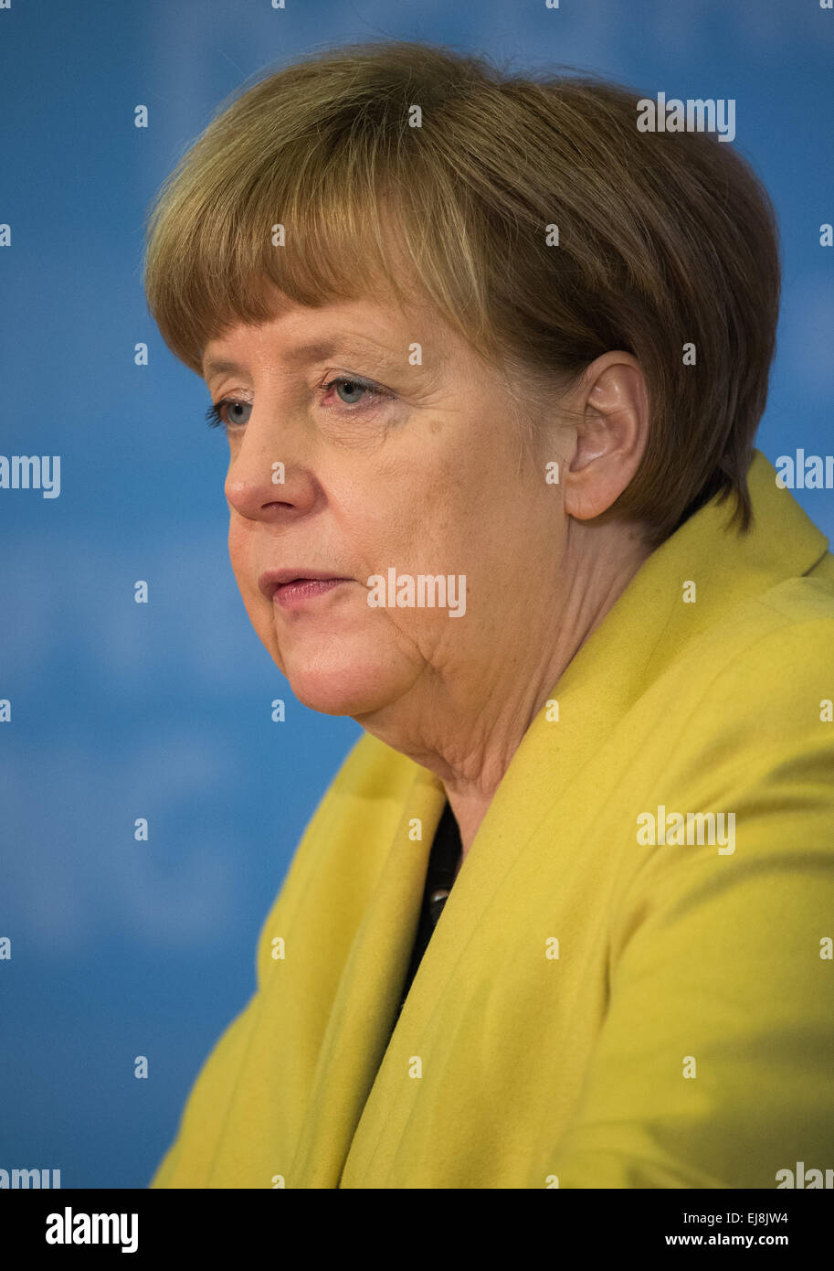 Berlin, Germany. 23rd Mar, 2015. German Chancellor Angela Merkel (CDU ...