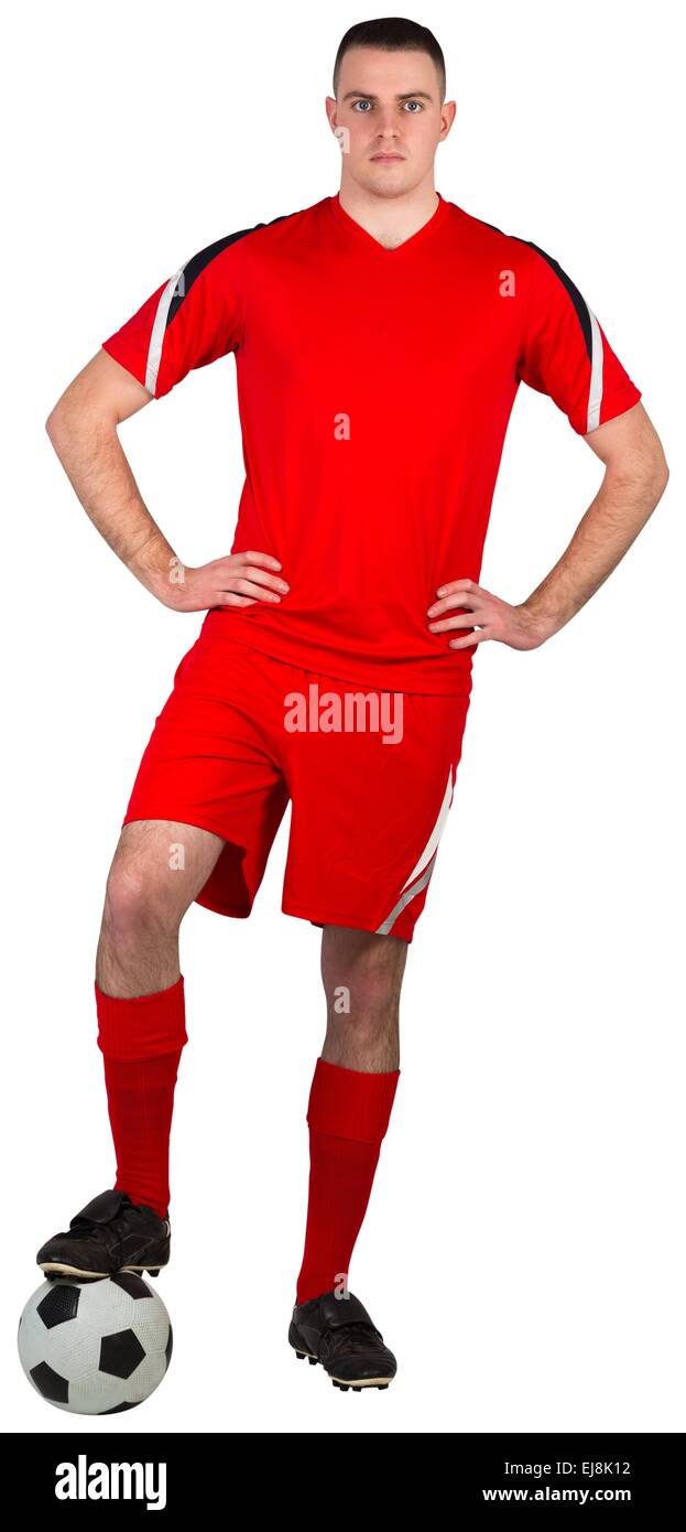 Handsome football player looking at camera Stock Photo - Alamy