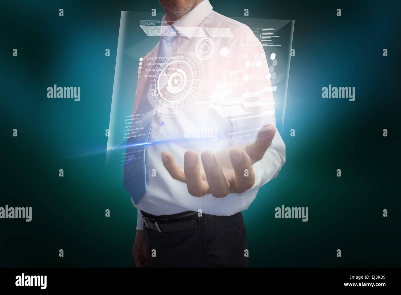Businessman presenting digital interface hi-res stock photography and ...