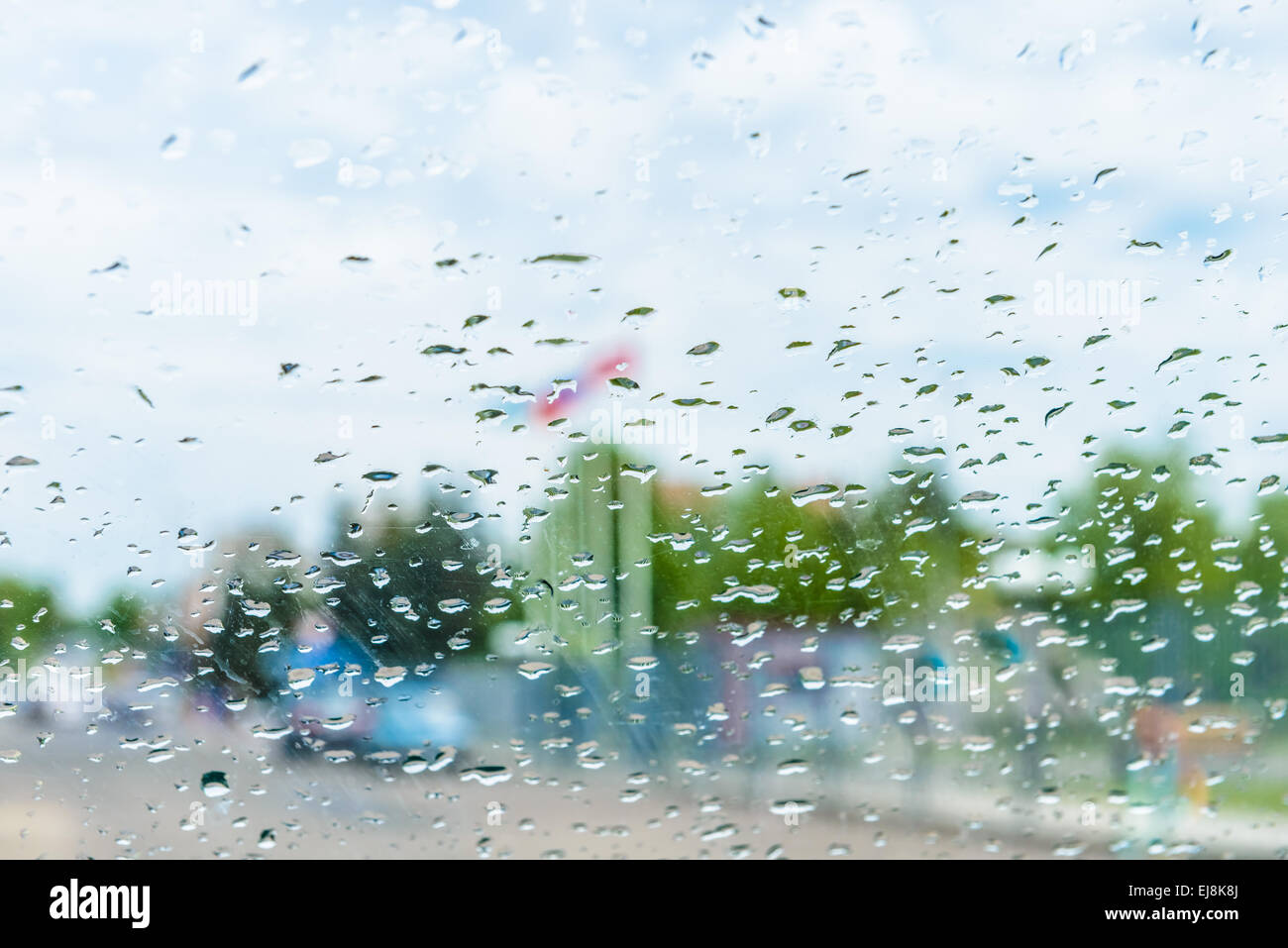rain on the glass Stock Photo - Alamy