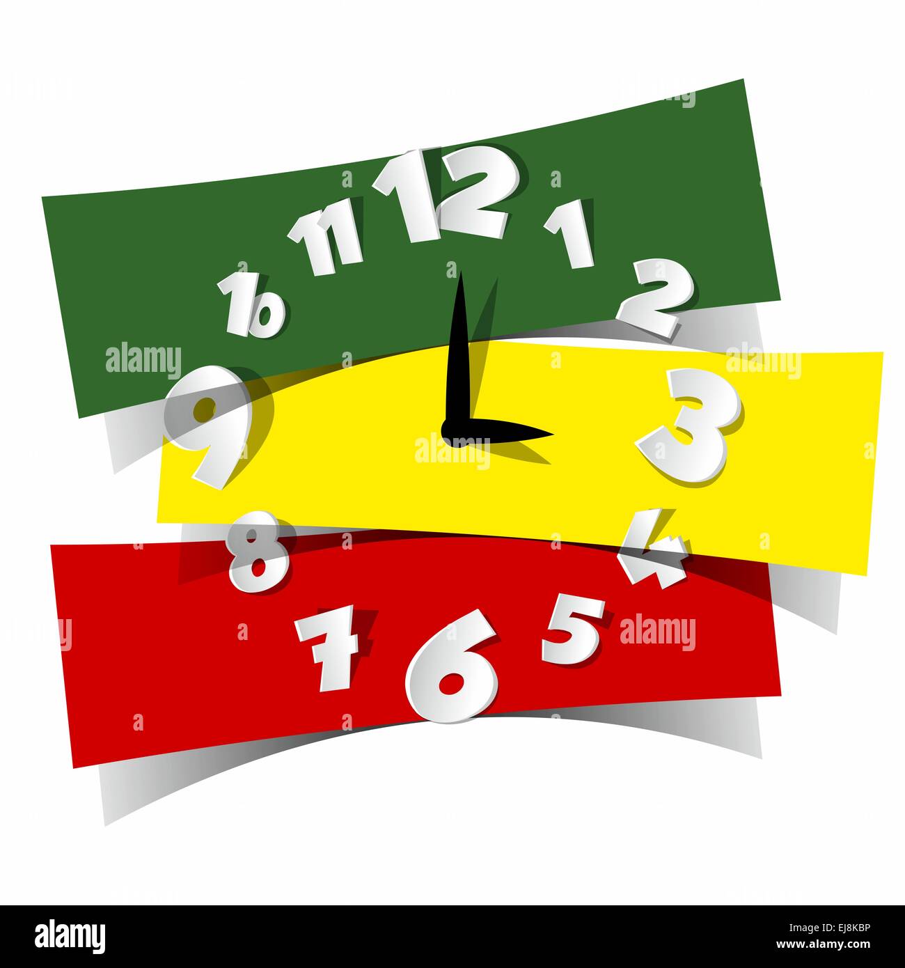 Abstract Coloured Clock Stock Photo - Alamy